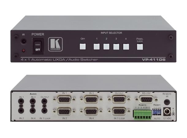 Kramer Switch 4x1 VGA Audio Auto 300MHz RS232 IR CC KR-ISP - Leteng AS