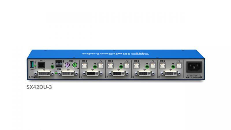 HighSecLabs Secure Mini-Matrix KVM 4p 4p DVI -> 2p DVI fUSB PP3.0 ...
