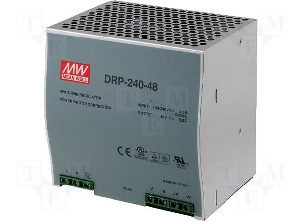 Meanwell Power 48V 240W DIN Skinne Power - Leteng AS