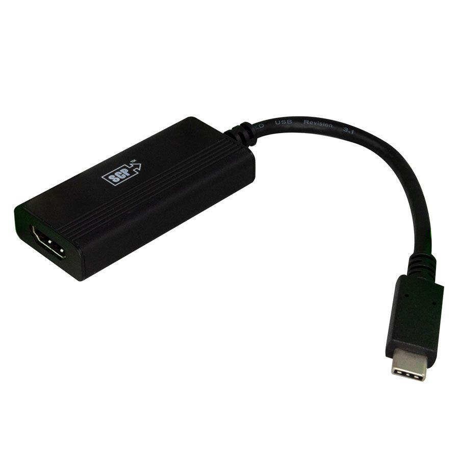 SCP Adapter USB-C > HDMI 4K HDR Videokilde: USB-C - Leteng AS