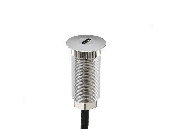 OCHNO Socket USB-C 1 m Ø 18 mm Kabel med lås Alu - Leteng AS