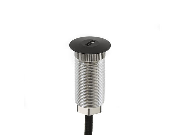 OCHNO Socket USB-C 1 m Ø 18 mm Kabel med lås Sort - Leteng AS