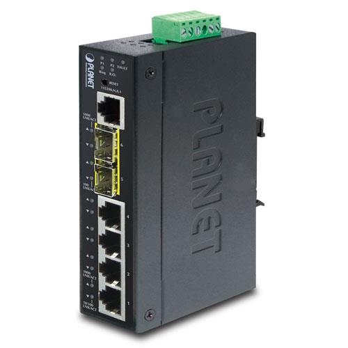 Planet Switch4-P Gigabit Managed + 2xSFP Layer2+/L4 Industri IP30 DIN ...