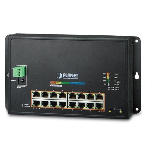 Planet Switch 16-p Gigabit 16xPoE+ 2xSFP Industri IP30 B240W Flat/Wall ...