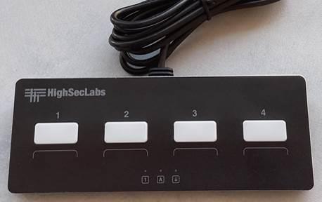HighSecLabs Auxiliary Front Panel- Desk NIAP PP 4.0 4-Knappers Panel ...