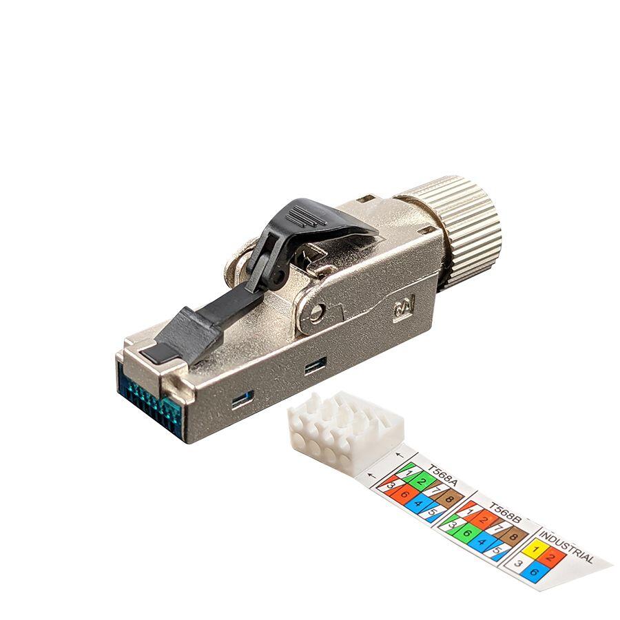 SCP RJ45 Plugg Cat6-6A-7A Skjermet Field Ultra Slim 10G Reusable ...